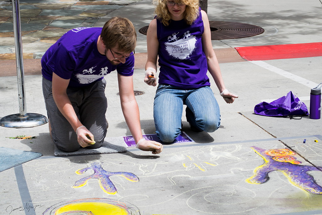 Chalk art for a cause - The Globe
